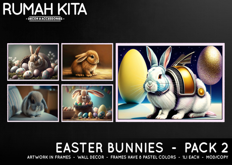 Second Life Marketplace - Rumah Kita - Easter Bunnies - Pack 2
